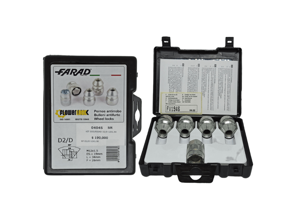 Kit Tuercas De Seguridad 12x1.50 FLOWERLOCK D2/D Farad - Virtualpits