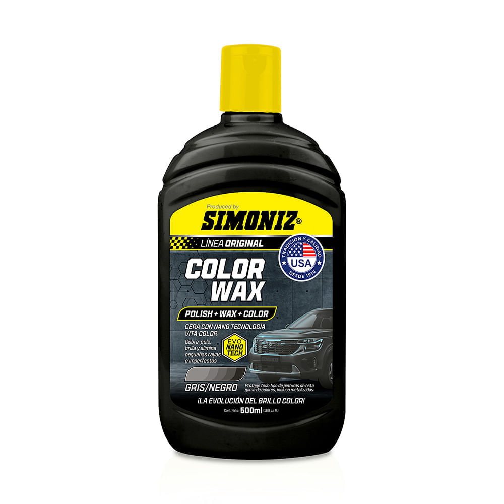 Cera Color WAX SIMONIZ con Nano Tecnología Negro 500ml - Virtualpits